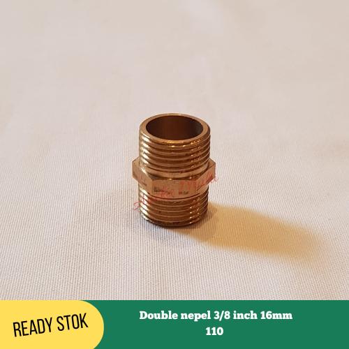 Jual double niple nepel sock drat luar 3/8 inch 16mm copper 110 - Kota Tangerang - aneka multi ...