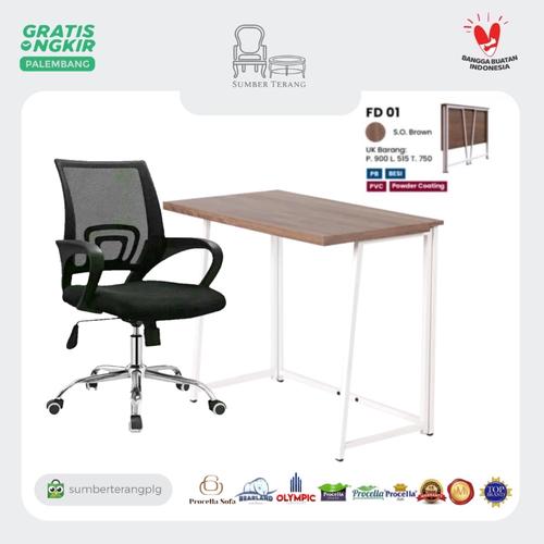Jual Set Meja Kursi Kerja Putar Jaring Meja Belajar Lipat Olympic FD 01 ...
