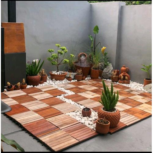 Jual Ubin Lantai Kayu Decking Tile 30 x 30cm Outdoor Indoor Full ...