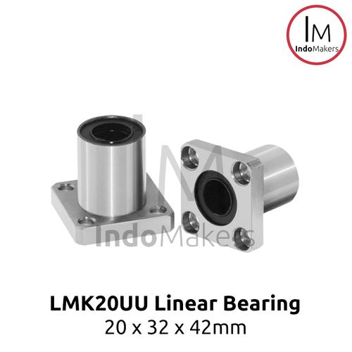 Jual LMK20UU / LMK 20 UU Linear Motion Square Flange Bearing - Kota ...