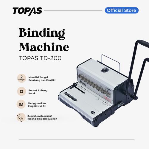 Promo TOPAS TD-200 | Mesin Jilid Lubang Kotak Spiral Besi Ukuran F4 3:1 ...