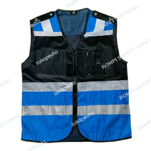 Jual SAFETY VEST BIRU NAVY KOMBINASI TASLAN DAN JARING - XXL - Kab ...