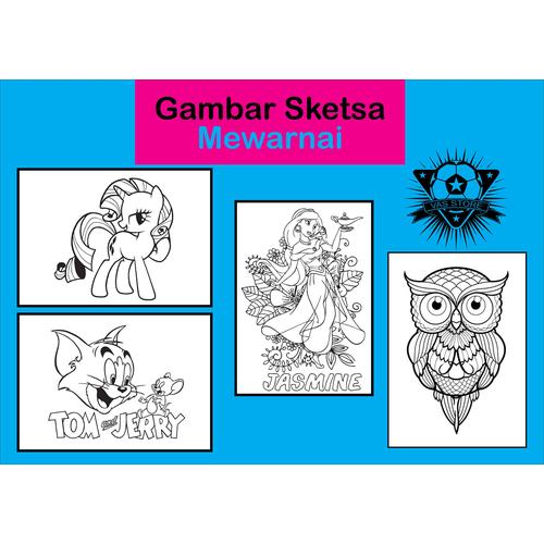 Jual Gambar Sketsa Mewarnai / Seketsa Lukis / Drawing Sketch ...