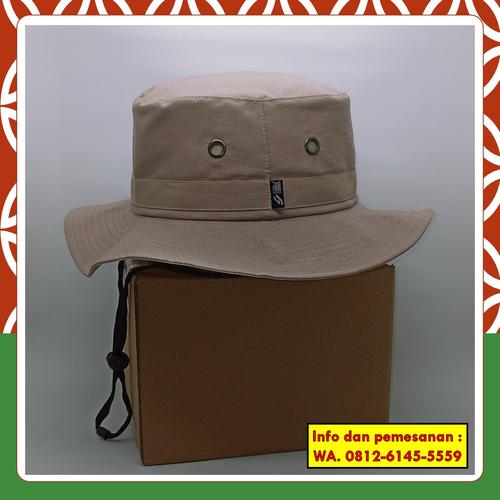 Jual Topi Rimba Hutan Bundar Masker Jatah Tni Jungle Hat Jumbo Krem ...