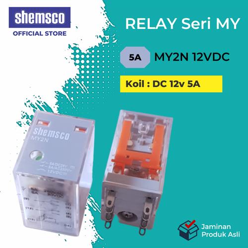 Jual 12v DC 5A Relay MY2N Shemsco Socket 8 Pin PYF MY2 12vdc - Jakarta ...