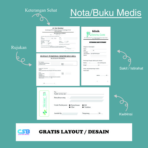 Jual Cetak Bebagai Buku Medis / Resep / Rujukan / Sehat dll Bahan NCR ...