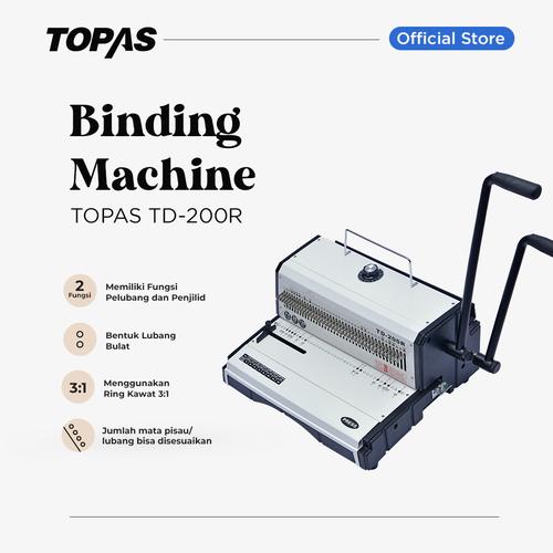 Promo TOPAS TD-200R | Mesin Jilid Spiral Lubang Bulat Ukuran F4 3:1 ...