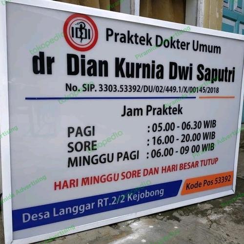 Jual sign tanda FRAME nama papan kantor dokter - Kota Surabaya ...