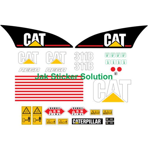 Jual Stiker Cat 311B REGA Sticker Alat Berat Excavator - Kab. Cirebon ...