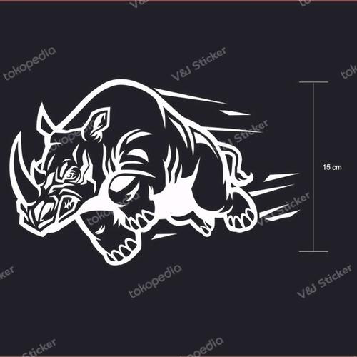Jual Stiker Rhino T.15cm Custom ,Stiker Cutting - Putih - Jakarta Pusat ...