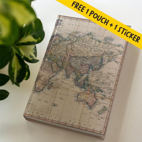 Jual Buku Planner Notebook Journal Agenda, Polos dan dotted World Map ...