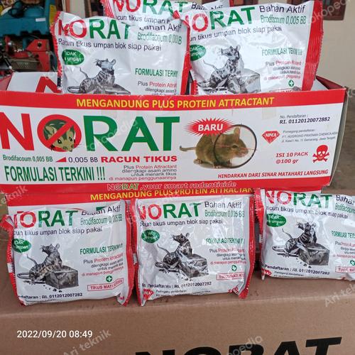 Jual Racun tikus mati kering NORAT Kemasan 100 gram aman digunakan ...
