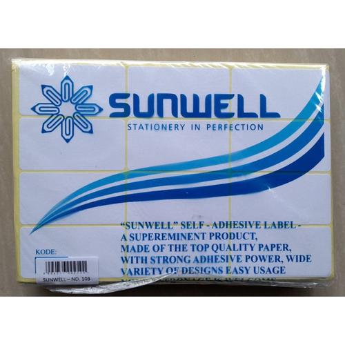 Jual STIKER LABEL NAMA /LABEL HARGA / SUNWELL /KOJICO NO : 103/110/111 ...