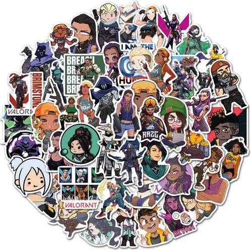 Jual 50 Pcs Sticker Valorant Stiker Game Komputer PVC Stiker Anti Air ...