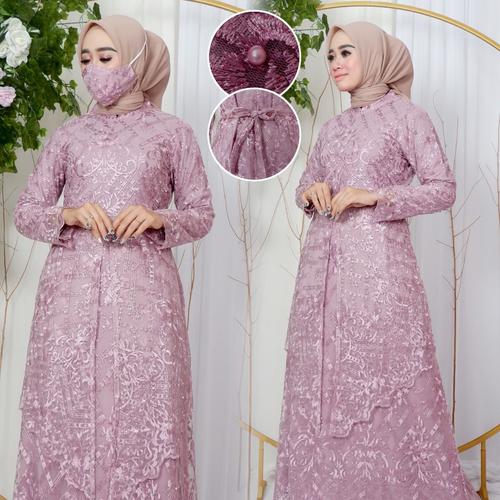 Jual dress terbaru/gamis brokat/gamis modern, dress pesta, gamis muslim ...