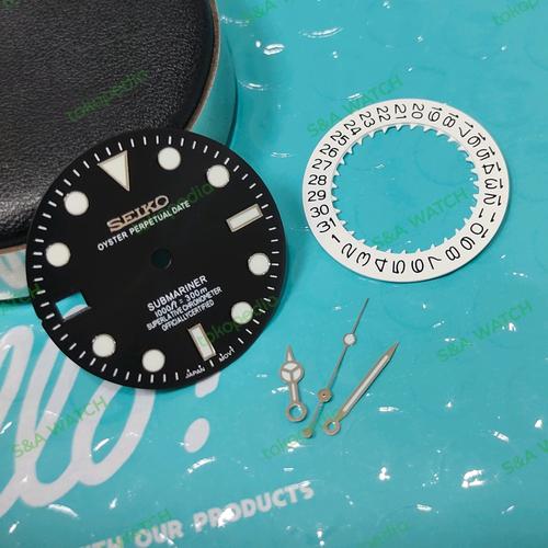 Jual Plat Dial Seiko Mod Oyster Prepetual Submarine Lefty C3 Green Lume ...