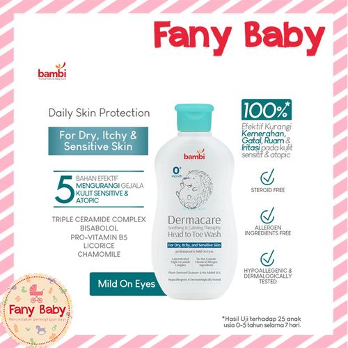 Jual BAMBI BABY DERMACARE DAILY SOOTHING & CALMING THERAPY HEAD TO TOE ...