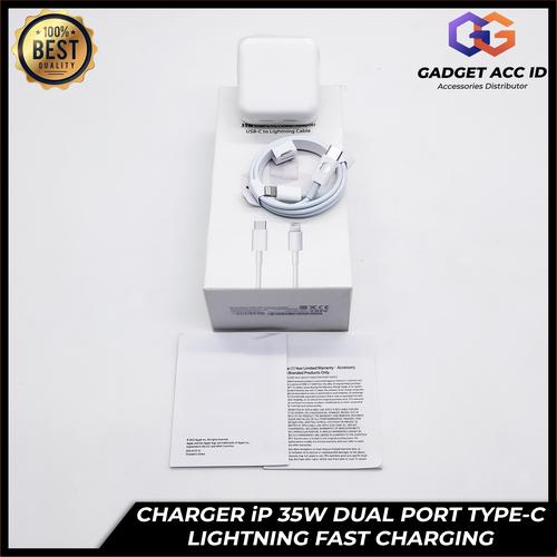 Jual Charger Ip 35W Dual Port Type C + Kabel 1M ( Meter) Fast Charging ...