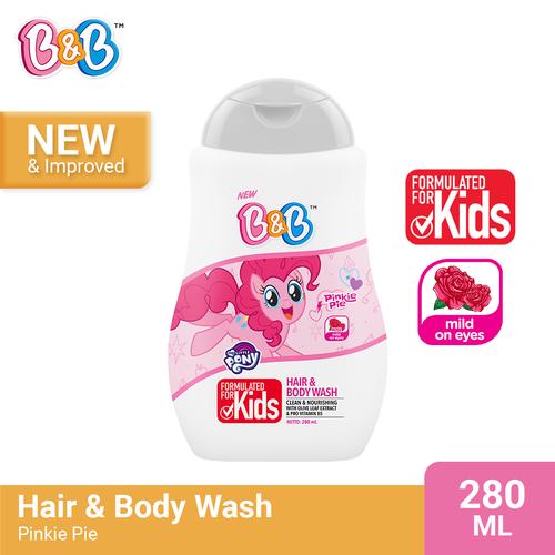 Promo B&B Hair & Body Wash Pinkie Pie Botol 280ml - - Sleek Baby Official Store | Tokopedia