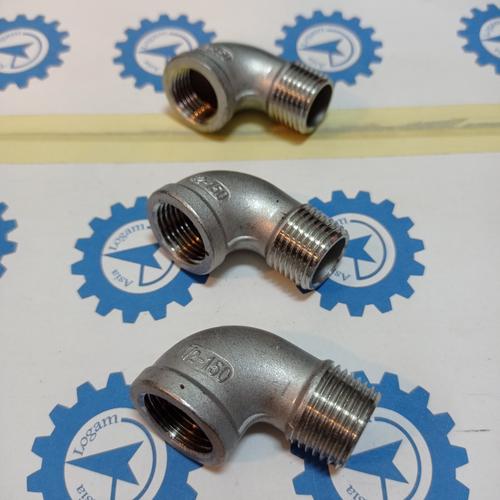 Jual street elbow stainless ss304 fitting pipa drat luar dalam 1/4" s/d ...