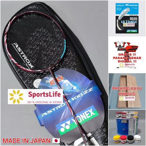 Jual RAKET BADMINTON YONEX ASTROX 100 ZZ ORIGINAL KURENAI RED - 4U(83g ...