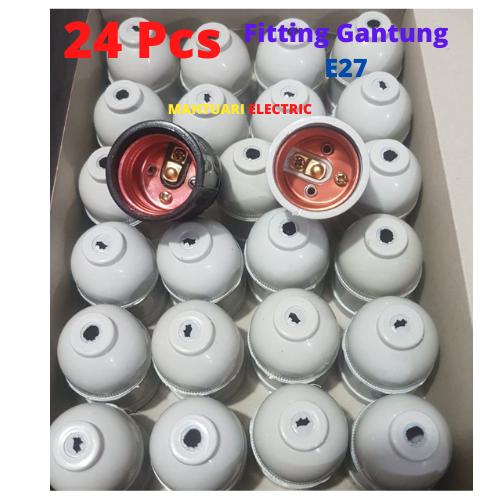 Jual Fitting Gantung E27 Fitting lampu Gantung Hitam Dan Putih 24 Pcs ...