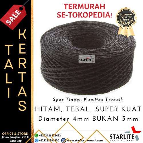 Jual Tali Kertas / Tali Paperbag HITAM, TEBAL 4mm, SUPER KUAT - Grosir ...