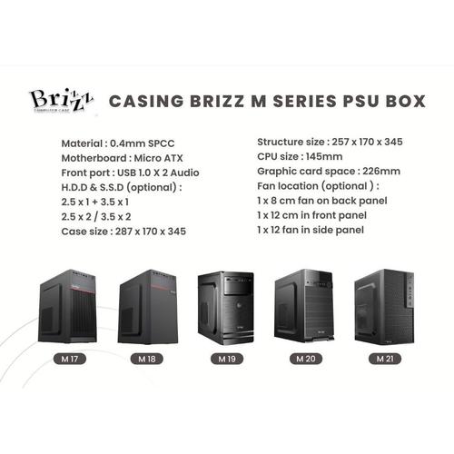 Promo CASING BRIZZ MINI CASING PC ATX PSU 500W, CASING KOMPUTER - M19 ...