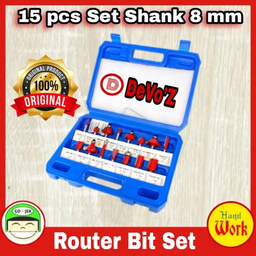 Jual Mata Profil kayu Router bit set 8 mm Paket Komplit - Kota Bekasi ...