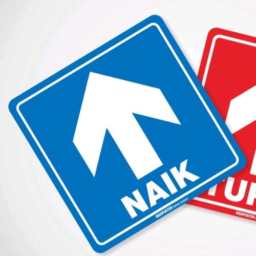 Jual STIKER SIGN PANAH NAIK TURUN PETUNJUK TANGGA JALAN LANTAI DINDING ...