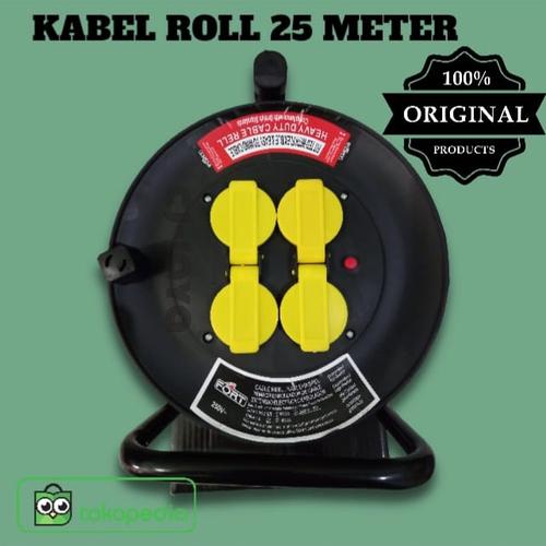 Jual kabel roll 25 meter/cable roll 25m/heavy duty cable rell high ...