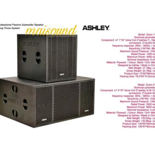 Jual SUBWOOFER PASIF ASHLEY ZOOM118 ORIGINAL ASHLEY ZOOM 118 18 INCH ...