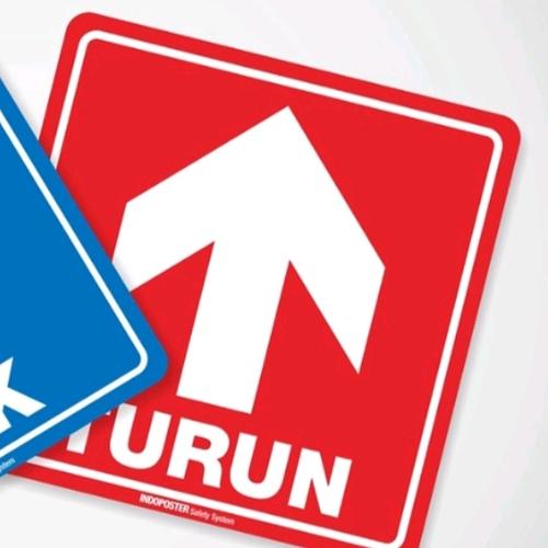 Jual STIKER SIGN PANAH NAIK TURUN PETUNJUK TANGGA JALAN LANTAI DINDING ...