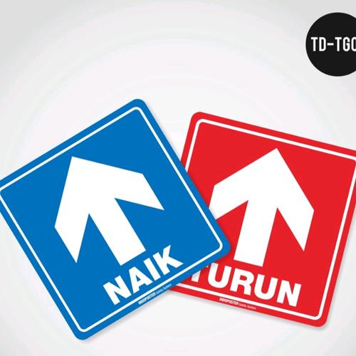 Jual STIKER SIGN PANAH TANGGA NAIK TURUN ARAH JALAN RAMBU K3 - PANAH ...