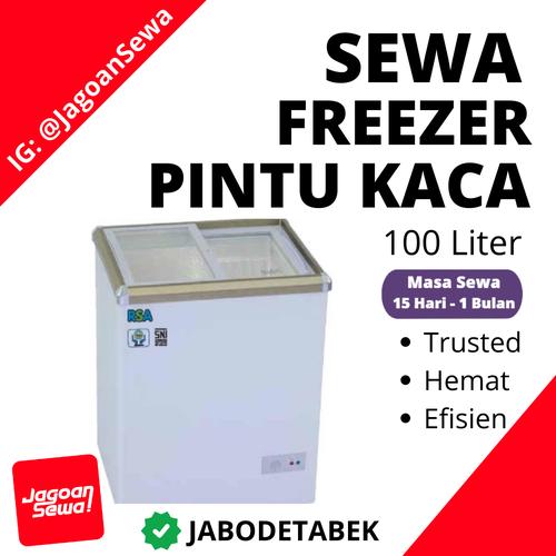 Jual RENTAL (15 Hari - 1 Bulan) Freezer Sliding Flat Glass 100Liter RSA ...