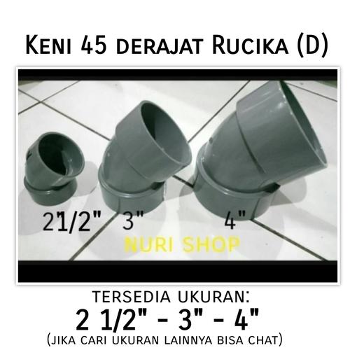 Jual Keni 45 derajat 2 1/2" inch 3" inch 4" inch D RUCIKA Knee Elbow ...