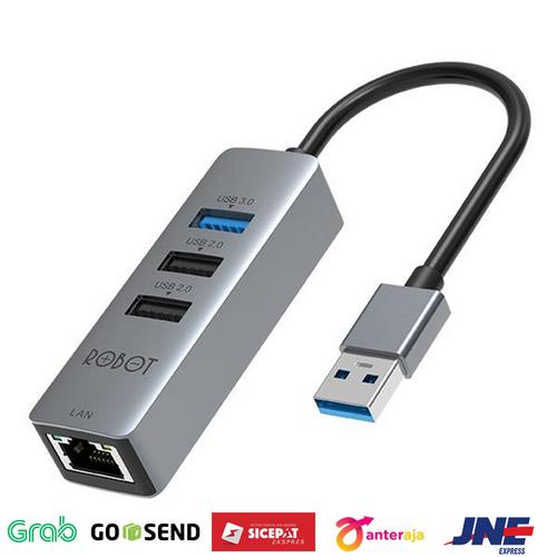 Jual Cabang Terminal USB Lan Hub RJ45 ROBOT 4 in 1 Ethernet HEA100 USB ...