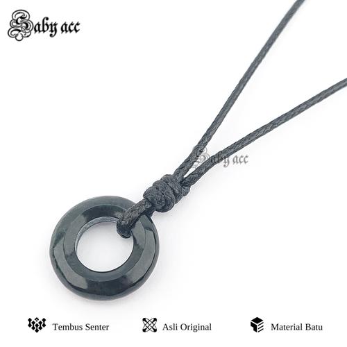 Promo Kalung Liontin Natural Black Jade Giok Hitam Batu Asli Pendant ...