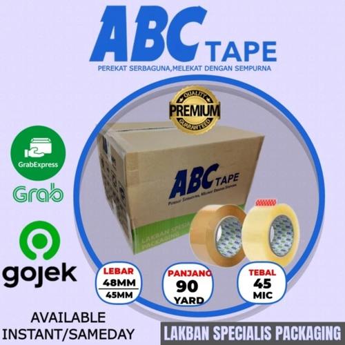 Jual Lakban Bening / Coklat ABC Tape 2 Inch / 48 Mm x 70 Yard 1pack ...