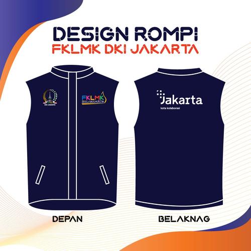 Jual Rompi / Vest Jakarta Kota Kolaborasi warna biru dongker sablon ...