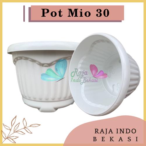 Promo Pot Mio 30 Putih Bunga Shallom belimbing bulat besar tebal murah ...