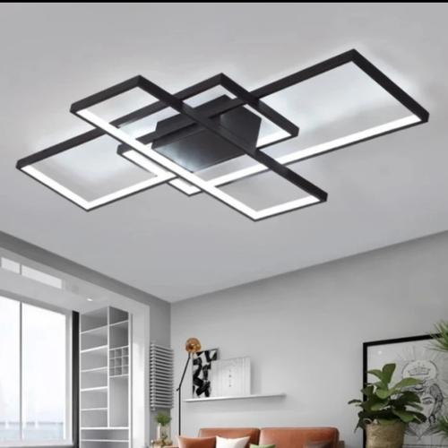 Jual Lampu gantung hias Plafon Minimalis LED Persegi Panjang Black ...