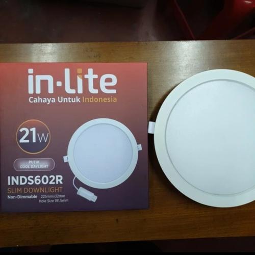 Jual slim downlight LED INLITE INDS602R 21W - INLITE - Putih - Putih ...