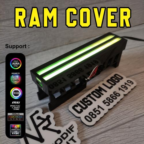Jual ram cover led rgb custom logo - 2 slot - Kab. Garut - MODIF ...