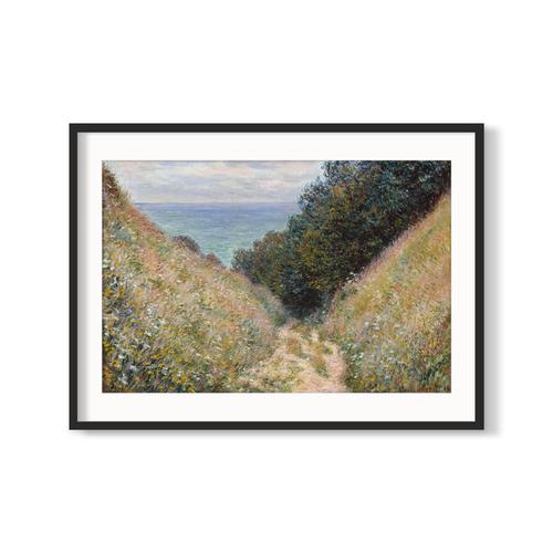 Promo Poster Lukisan "Monet - Road at La Cavée, ..." + Premium Frame ...