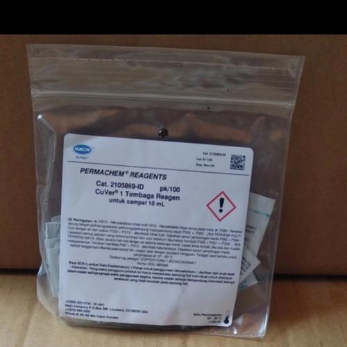 Jual HACH 2105869 CuVer 1 Copper Reagent Powder Pillows, 10 mL, pk/100 ...