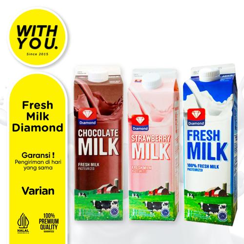 Jual FRESH MILK DIAMOND ALL VARIANT 946 ML | ( PLAIN COKLAT, STRAWBERRY ...