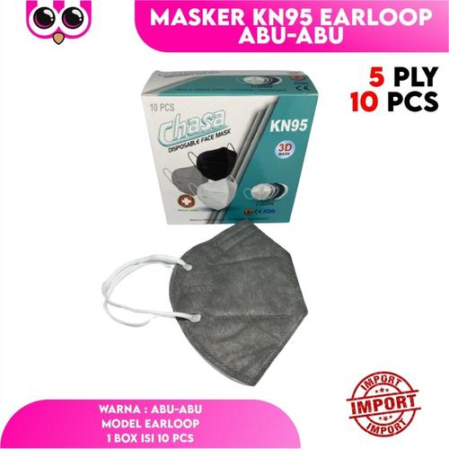Jual [ ABU ] MASKER KN95 WARNA ABU CHASA EARLOOP ISI 10 PCS - Kota ...
