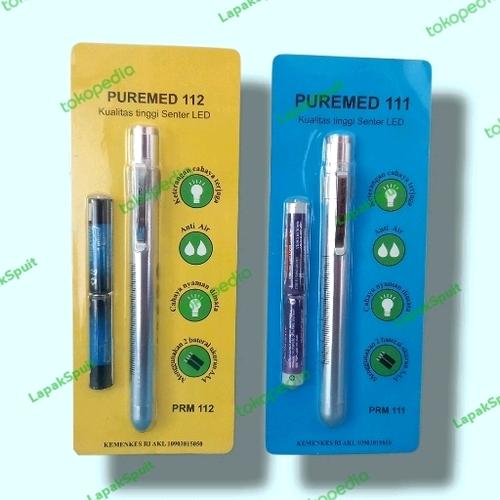 Jual penlight / pen light puremed sinar kuning / pen light sinar putih ...