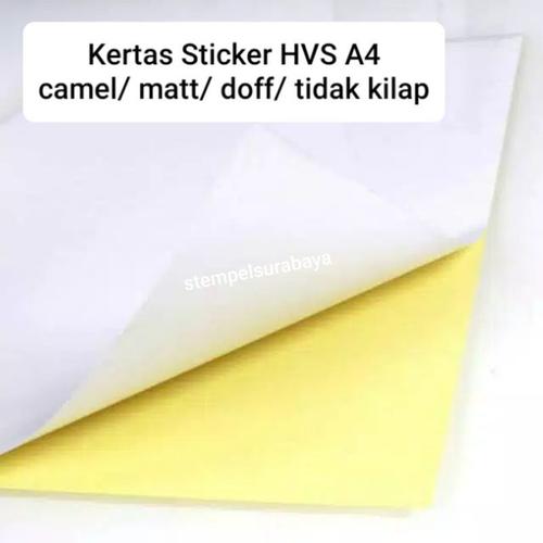 Jual Kertas Stiker F4 HVS ( 20 Lembar ) / Kertas Sticker F4 Doff Matte ...